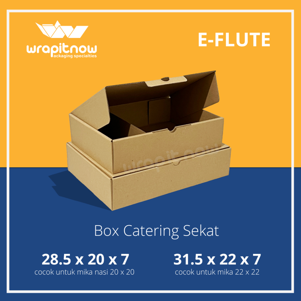 Jual Dus Eflute 31.5x22x7 28.5x20x7 Dus Nasi Lauk Dus Catering Roti ...