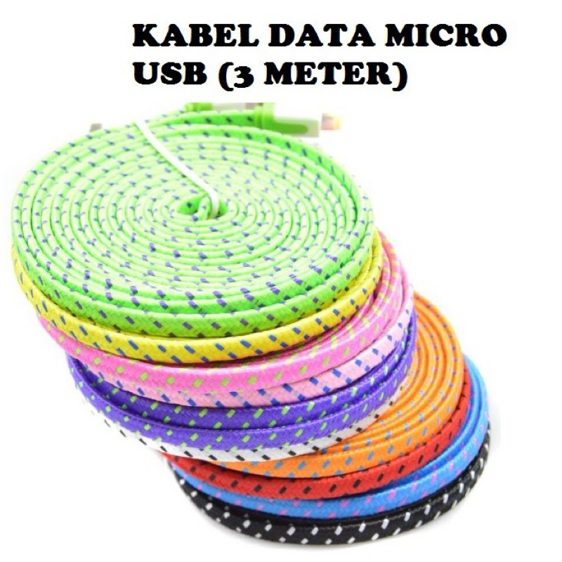 Jual Kabel Data Micro Usb 3 Meter Shopee Indonesia