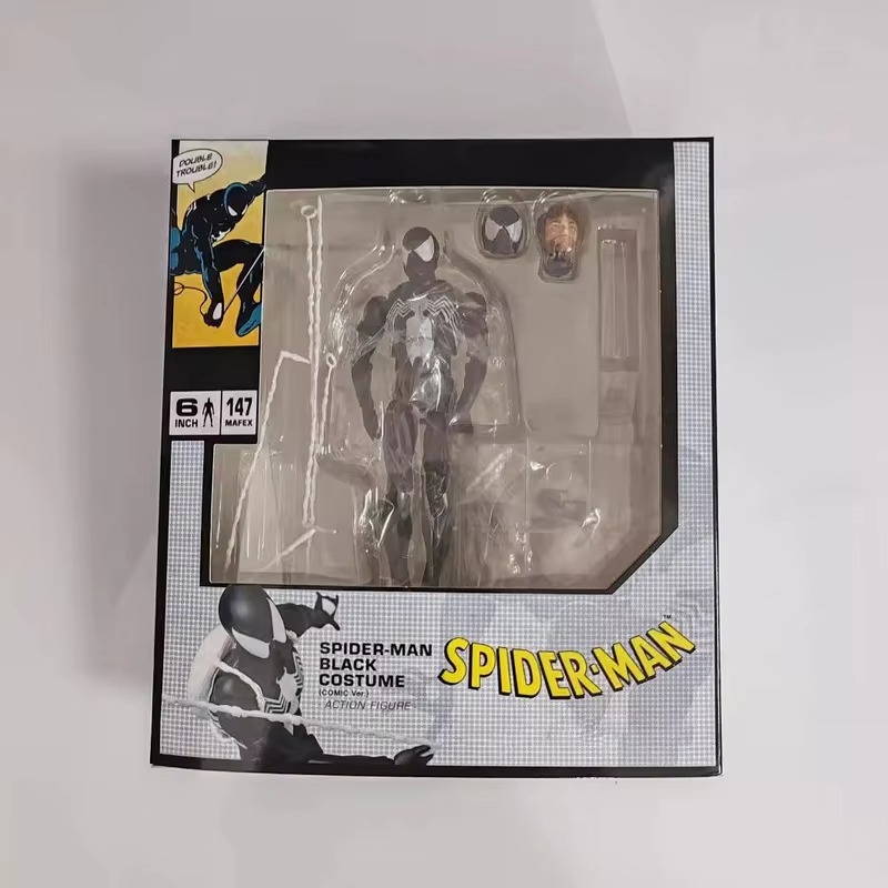 Jual ACTION FIGURE MAFEX 147 SPIDERMAN BLACK COSTUME | Shopee Indonesia