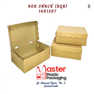 Jual Snack Box / Kotak Kue / Snack Kraft 16x12x7 - 10 Lbr | Shopee ...
