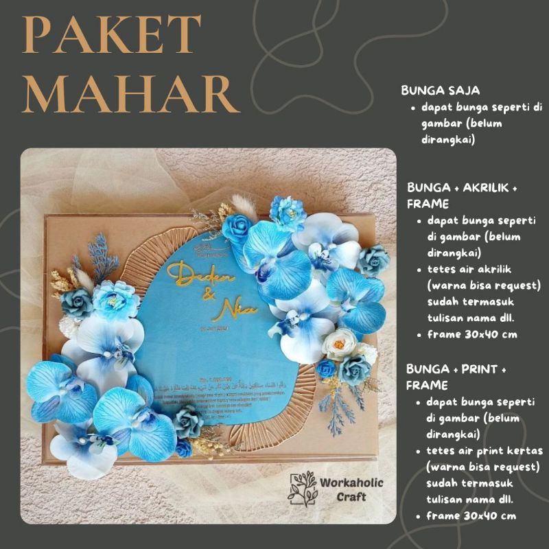 Jual Paket Bunga Mahar (02) 30x40 cm Variasi Terbaru Mahar Akrilik ...