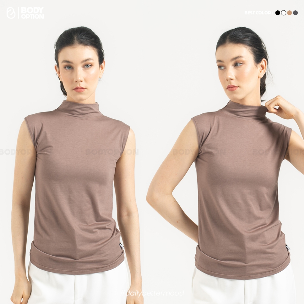 Jual Bodyoption - Inner Mangset Tanpa Tangan Sleeveless | Shopee Indonesia