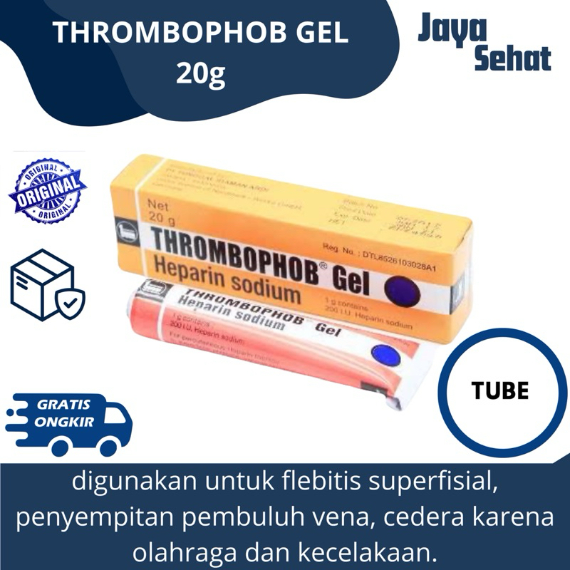 Jual Thrombophop Gel Heparin Sodium Isi 20 Gram Obat Luka | Shopee ...