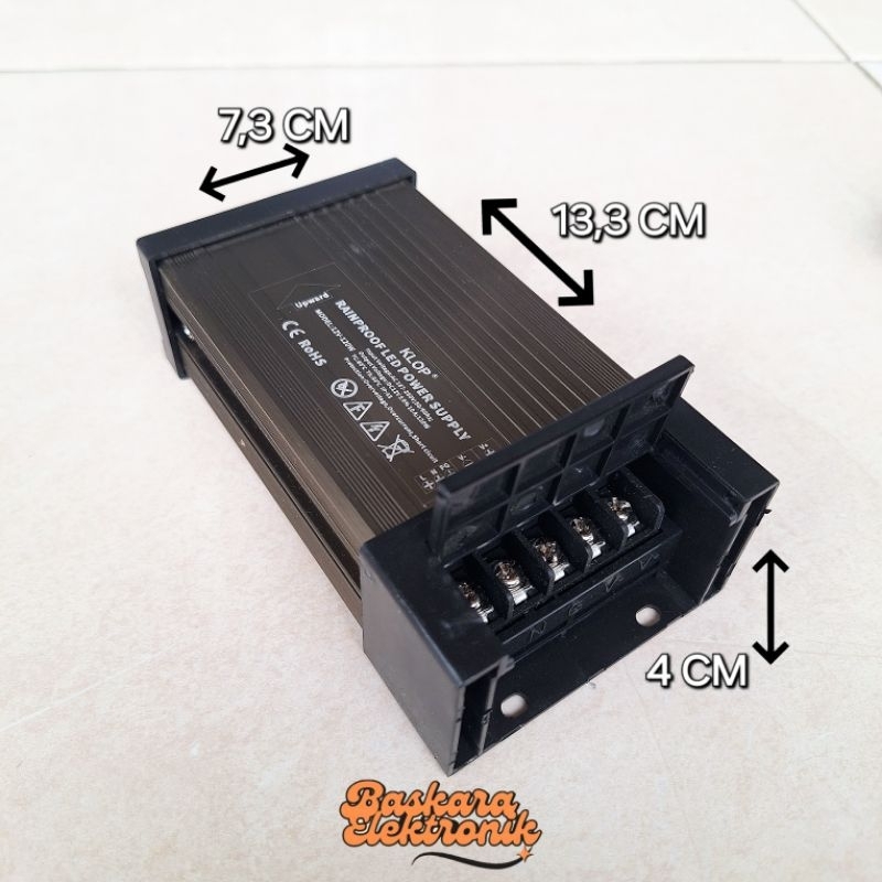 Jual POWER SUPPLY WATERPROOF 12V 10A 120 WATT KLOP | Shopee Indonesia