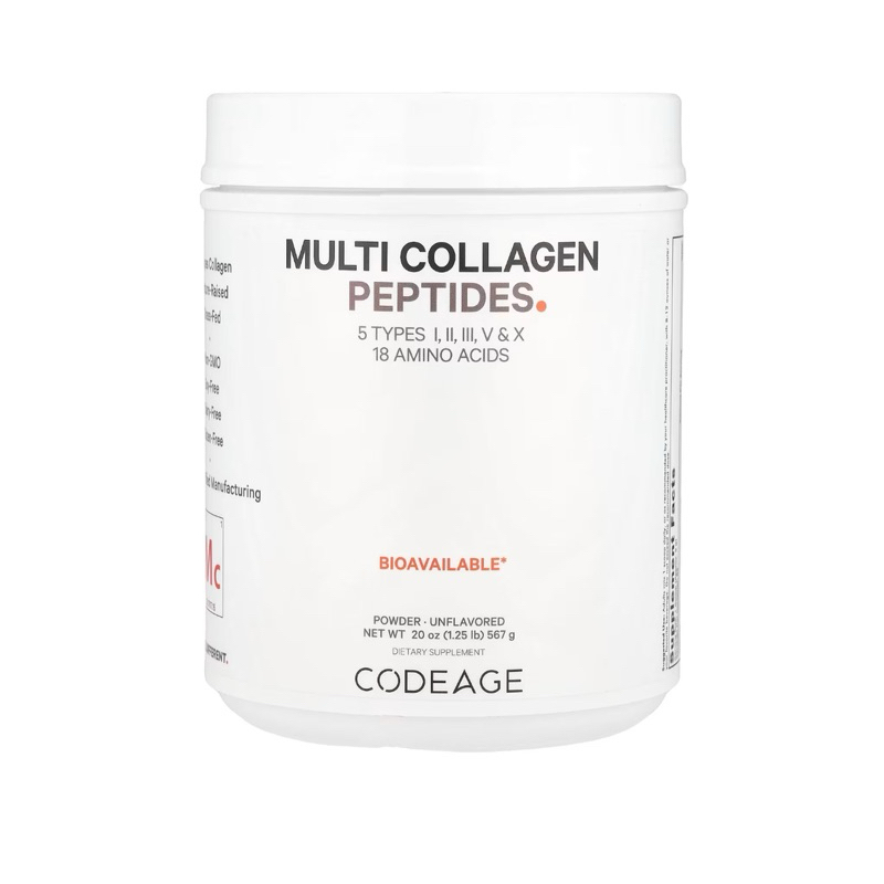 Jual CODEAGE Hydrolyzed Multi Collagen Peptides , 5 type, Unflavored 567 gr | Shopee Indonesia