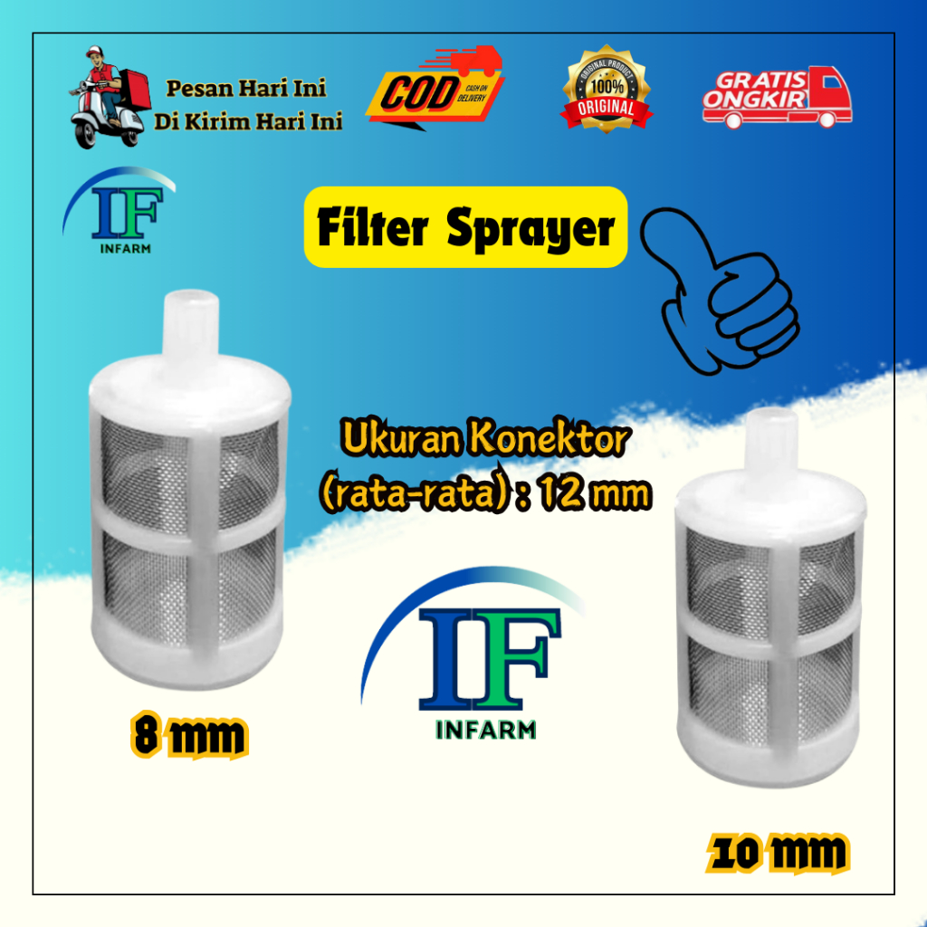 Jual FILTER SPRAYER SARINGAN AIR SUCTION SELANG INPUT POMPA DC 12V ...