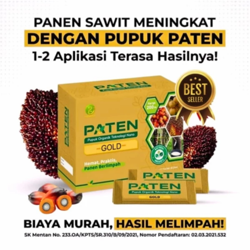 Jual PUPUK ORGANIK CAIR PATEN GOLD 5 BOX UNTUK SAWIT 1/2 HEKTAR ( 1 Box ...
