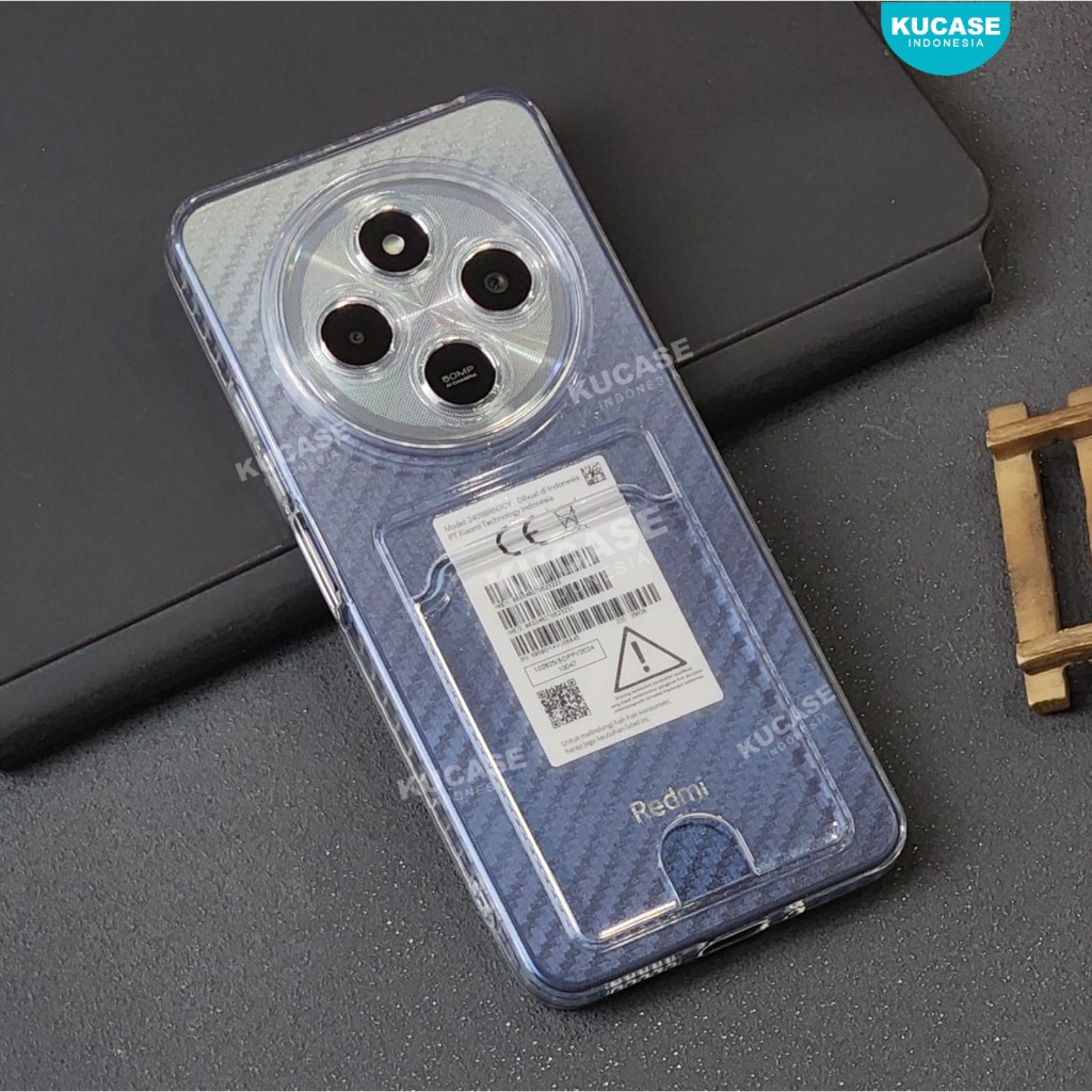 Jual Poco C75 Case Bening Card Slot Foto / Kartu Casing Wallet TPU ...