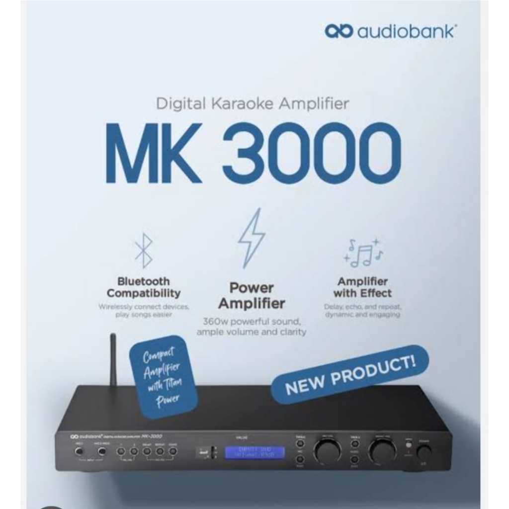 Jual Audiobank MK 3000 / MK3000 Karaoke Amplifier 360Watt with ...