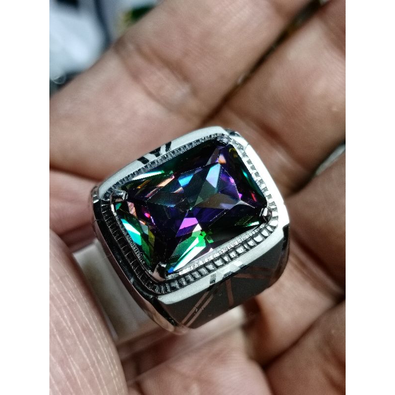 Jual Batu Cincin Permata Mystic Quartz | Shopee Indonesia