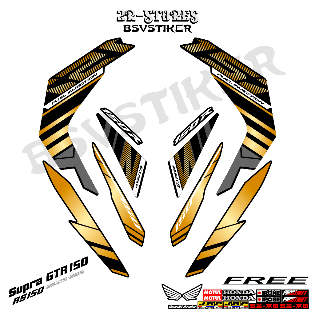 Jual stiker / striping supra gtr 150 - Rs 150 / sticker winner 150 ...