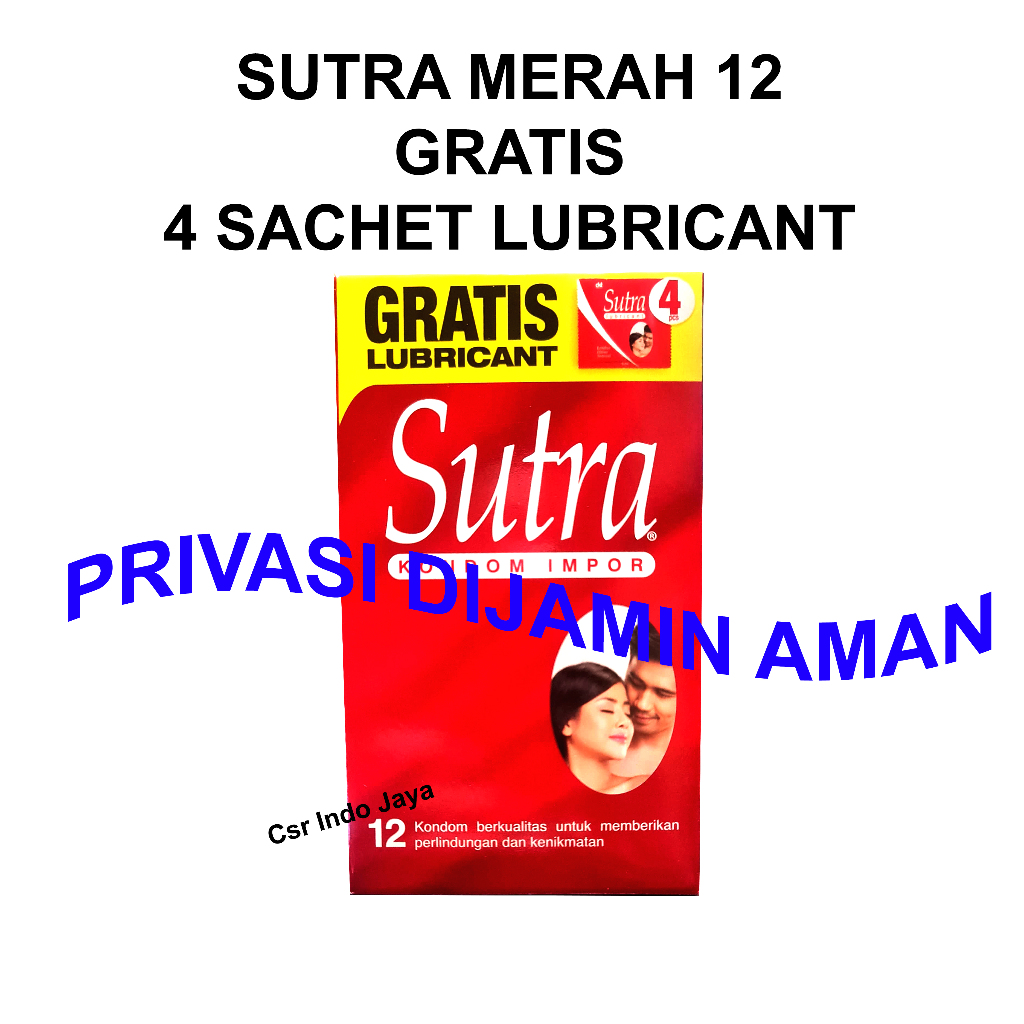 Jual Kondom Sutra Merah Classic Isi 12 Gratis 4S Lubricant 5ml Original ...