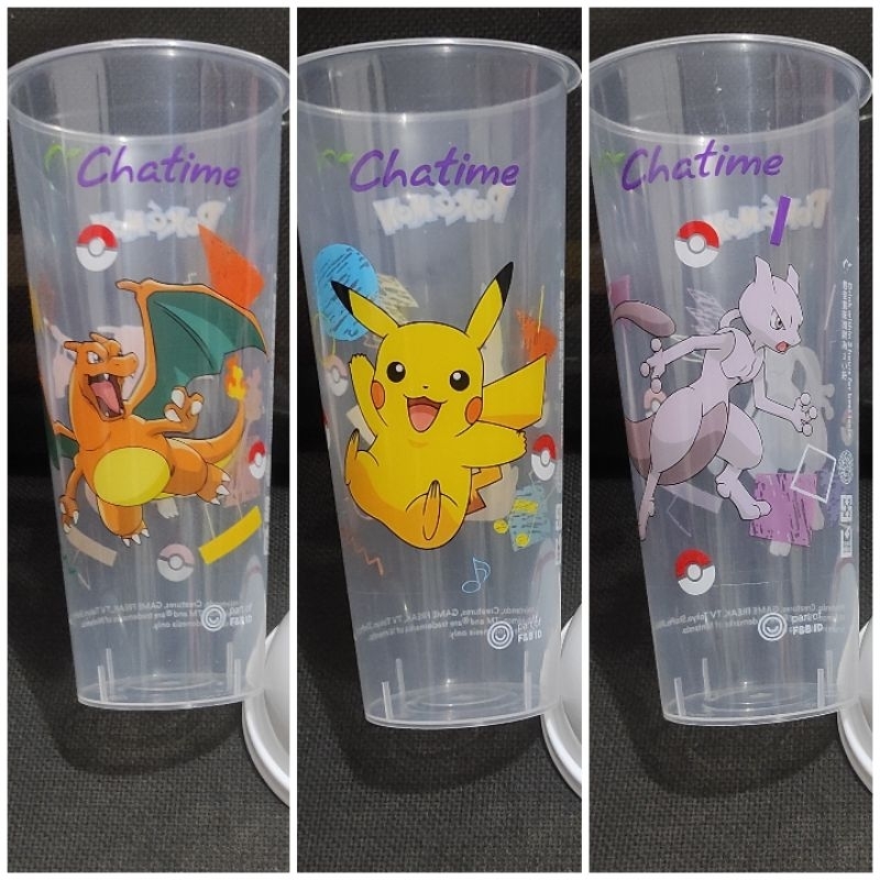 Jual Gelas Tumblr Botol Chatime Limited Pokemon Pikachu Charizard ...