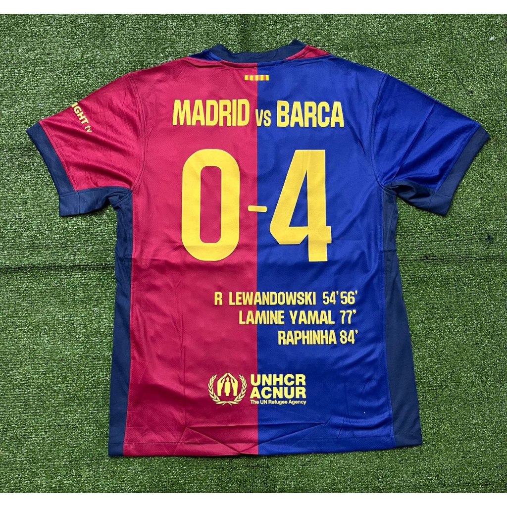 Jual Jersey Bola Barcelona Barca Home El Classico 0 - 4 2024 / 2025 New ...