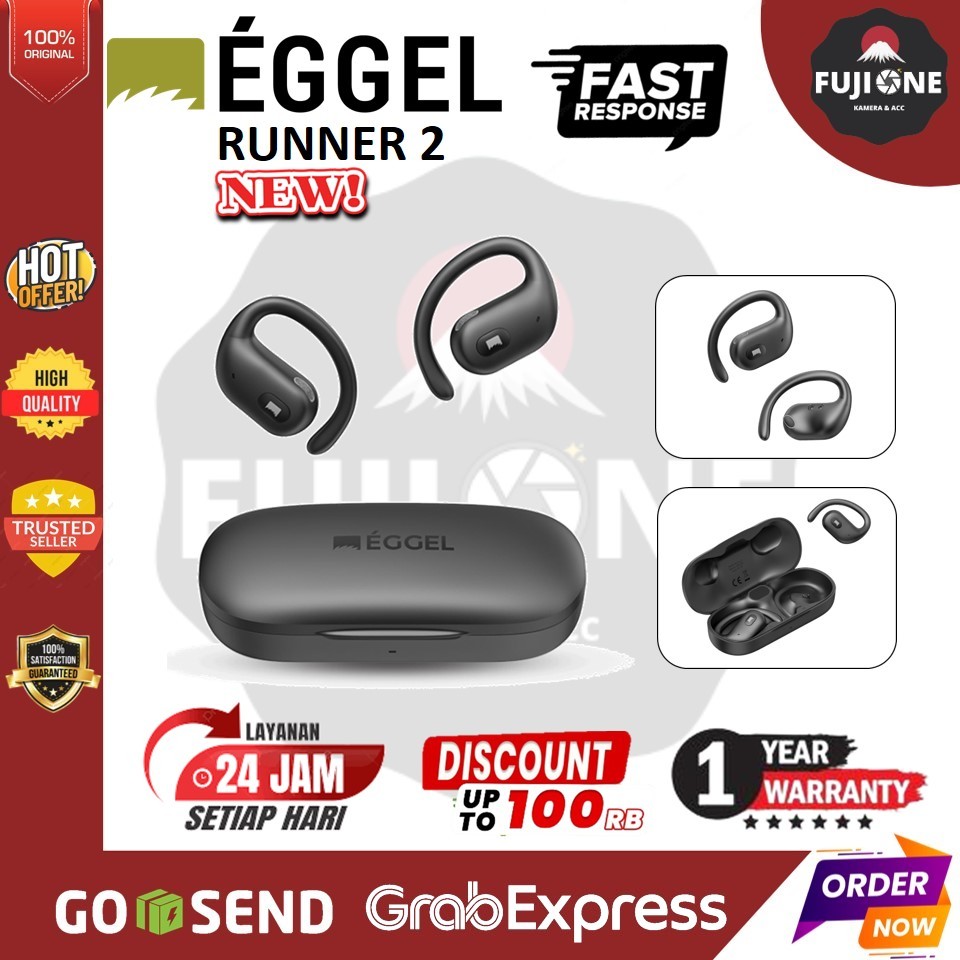 Jual Eggel Runner 2 Open Ear Air Conduction Sports Bluetooth Earphone ...
