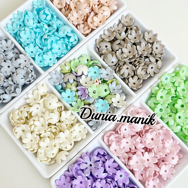 Jual (15gr) Manik Mote Kepala Bunga Daisy Kelopak Bunga Daisy Dove ...
