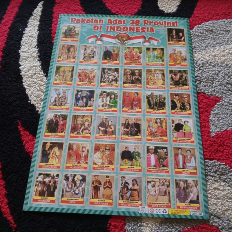 Jual Poster Pakaian Adat seluruh provinsi Indonesia | Shopee Indonesia