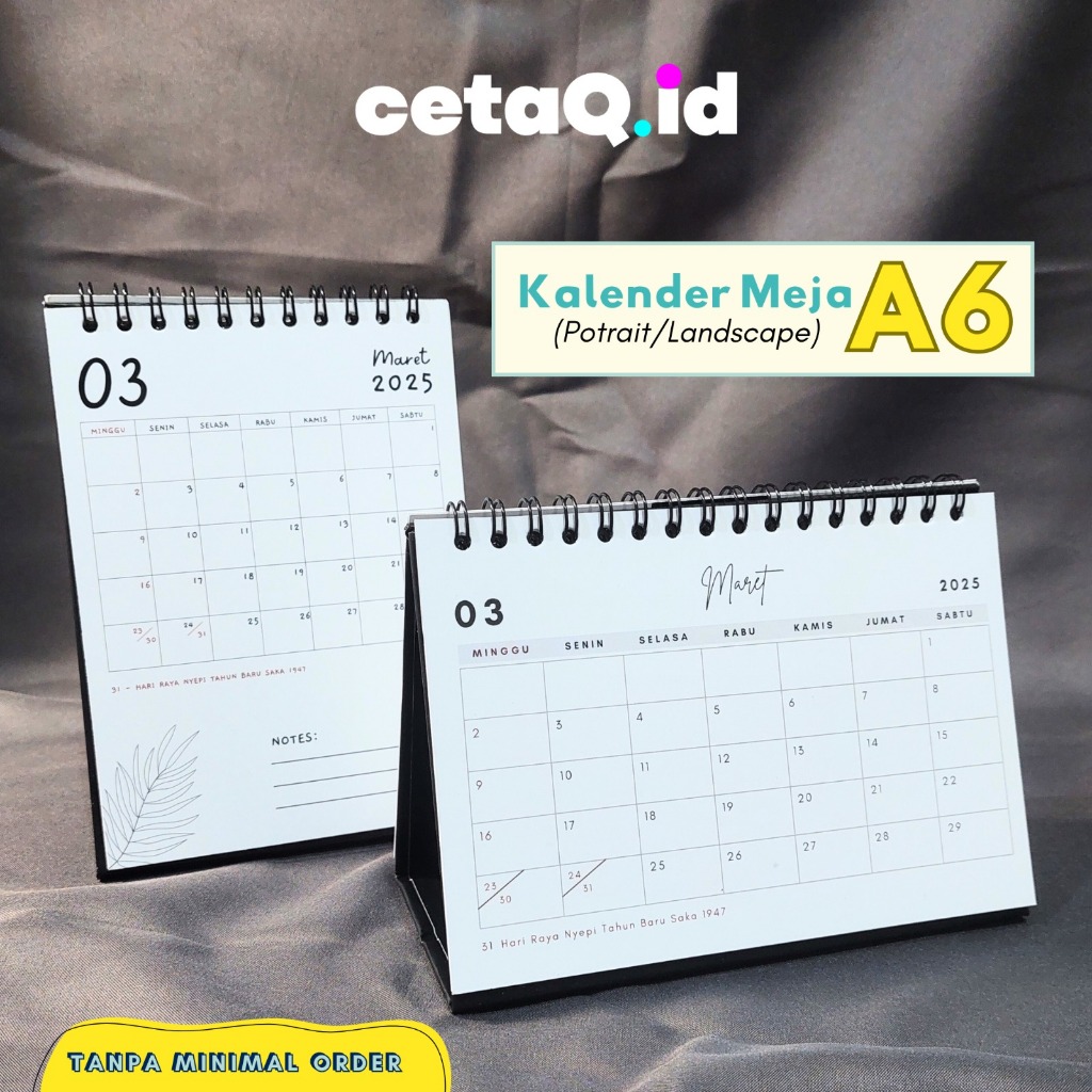 Jual Cetak Kalender Meja Custom A6 | Print Kalender Duduk Lapis Art ...