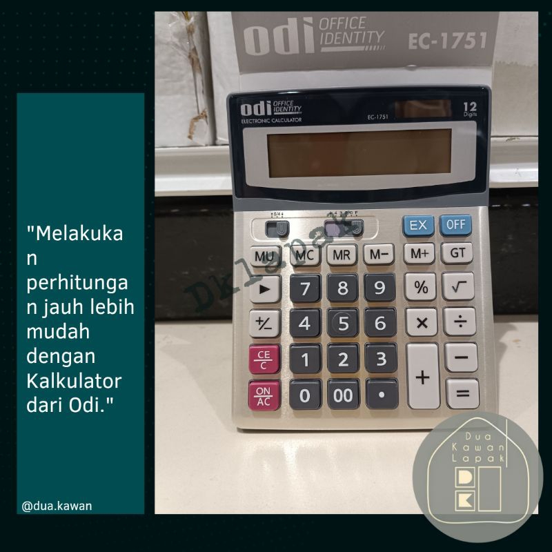 Jual Odi Kalkulator 12 Digits Casing Metal | Shopee Indonesia