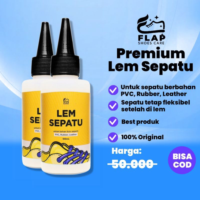 Jual Shoe Glue Kuning 100ml - Lem Perekat Sepatu Super Kuat Original ...