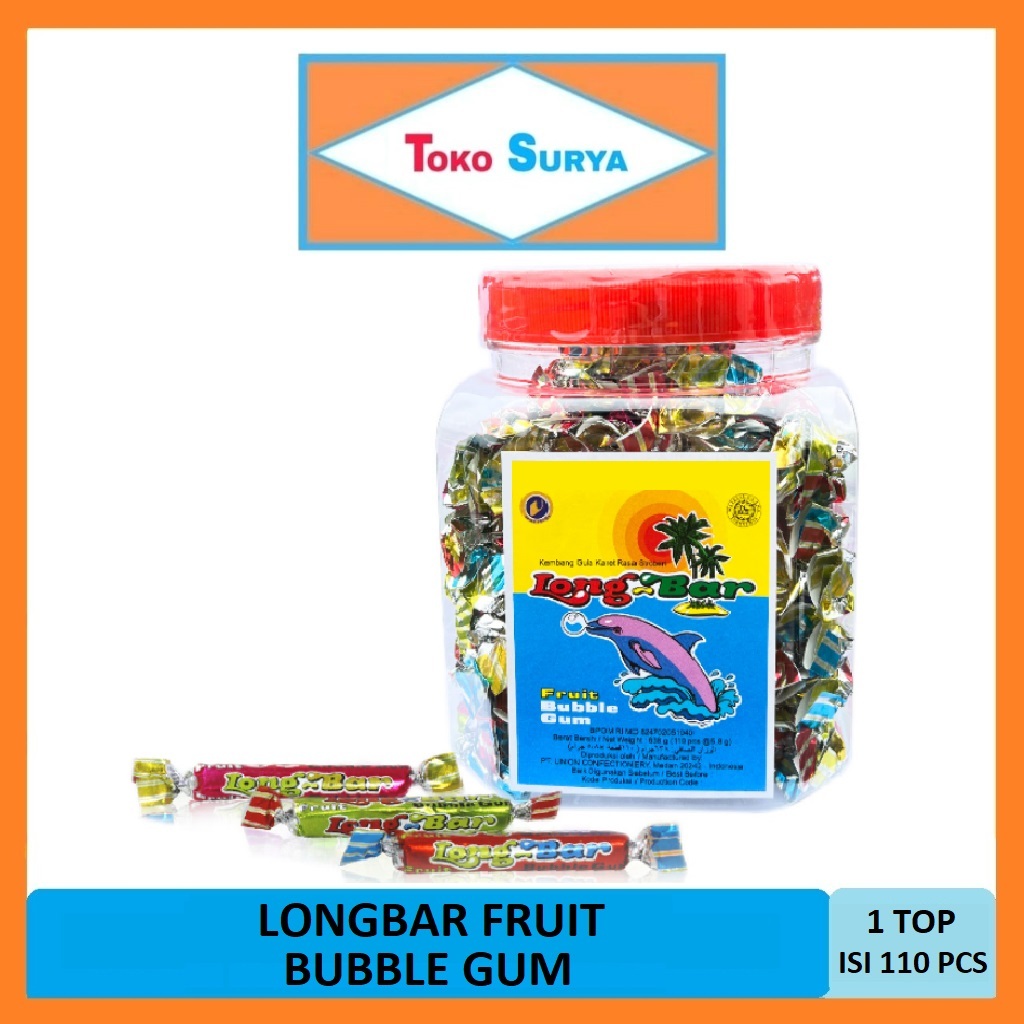 Jual Longbar Fruit Permen Karet Rasa Stroberi Toples 638 Gr | Shopee ...
