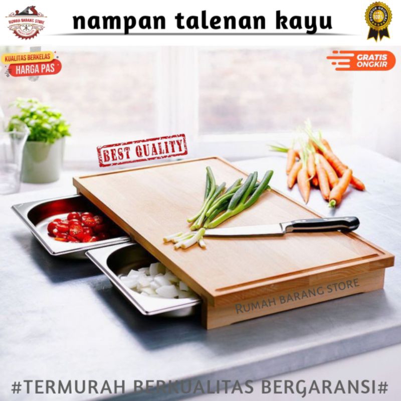 Jual nampan talenan kayu anti jamur tatakan kayu alas pemotong kayu ...
