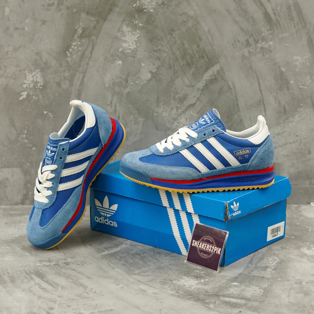 Jual Sepatu Adidas SL 72 RS Blue Scarlet authentic | Shopee Indonesia