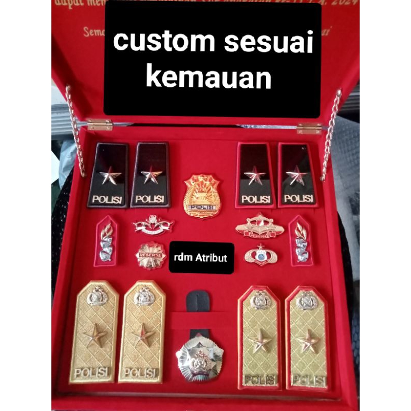 Jual Pangkat Brigjen pol set bok bintang 1 pdh pdu custom tanda pangkat ...