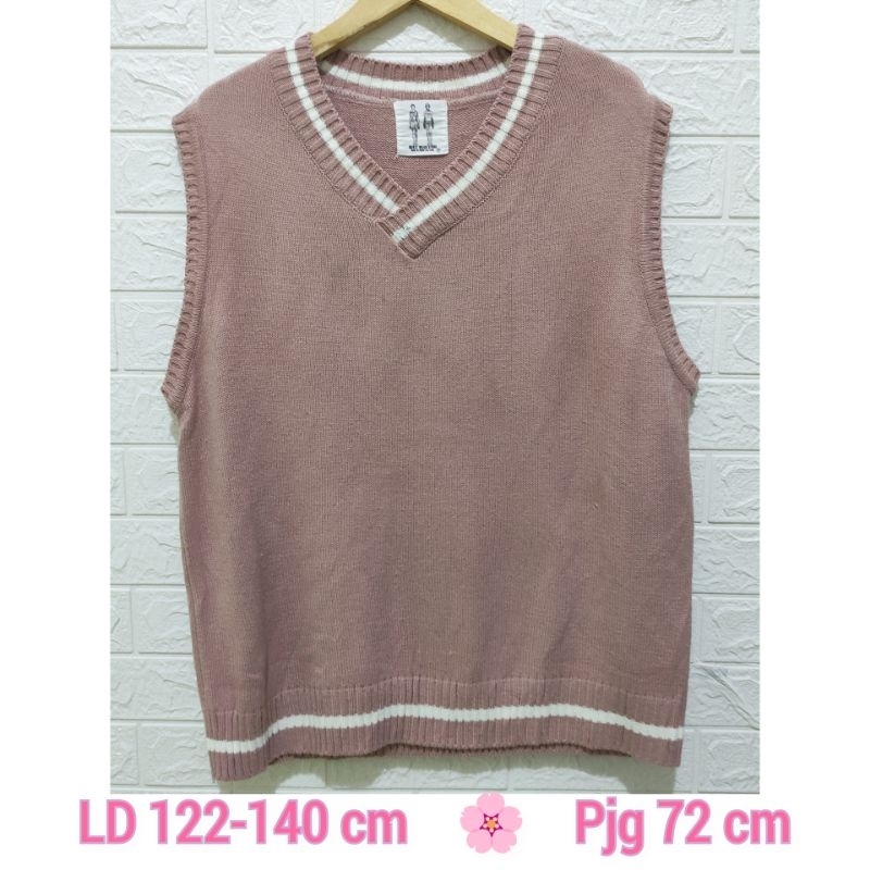 Jual Vest / Rompi Rajut Dusty Pink size Jumbo | Shopee Indonesia