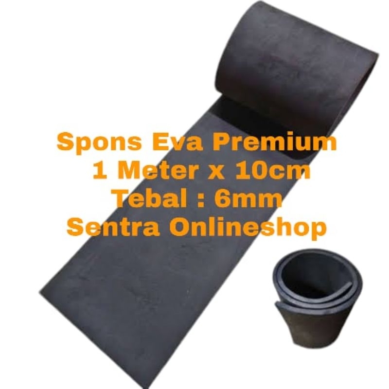 Jual Spons Eva Premium Hitam 6mm Panjang 1 meter x 10cm | Shopee Indonesia