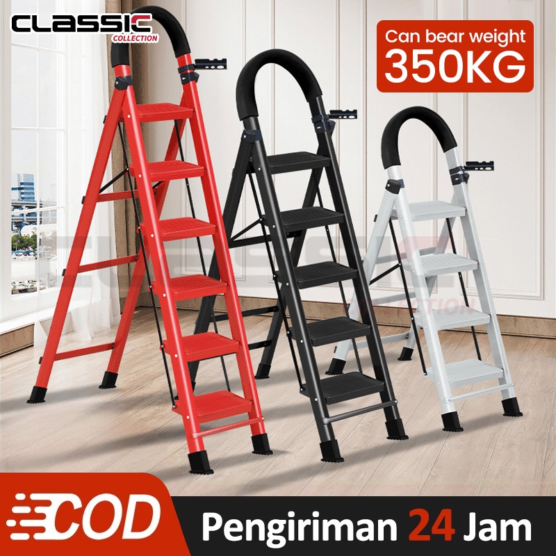 Jual 2/3/4/5/6/7/8 Step Tangga Rumah Lipat Tangga Besi Lipat Household Steel Ladder / Baja ...