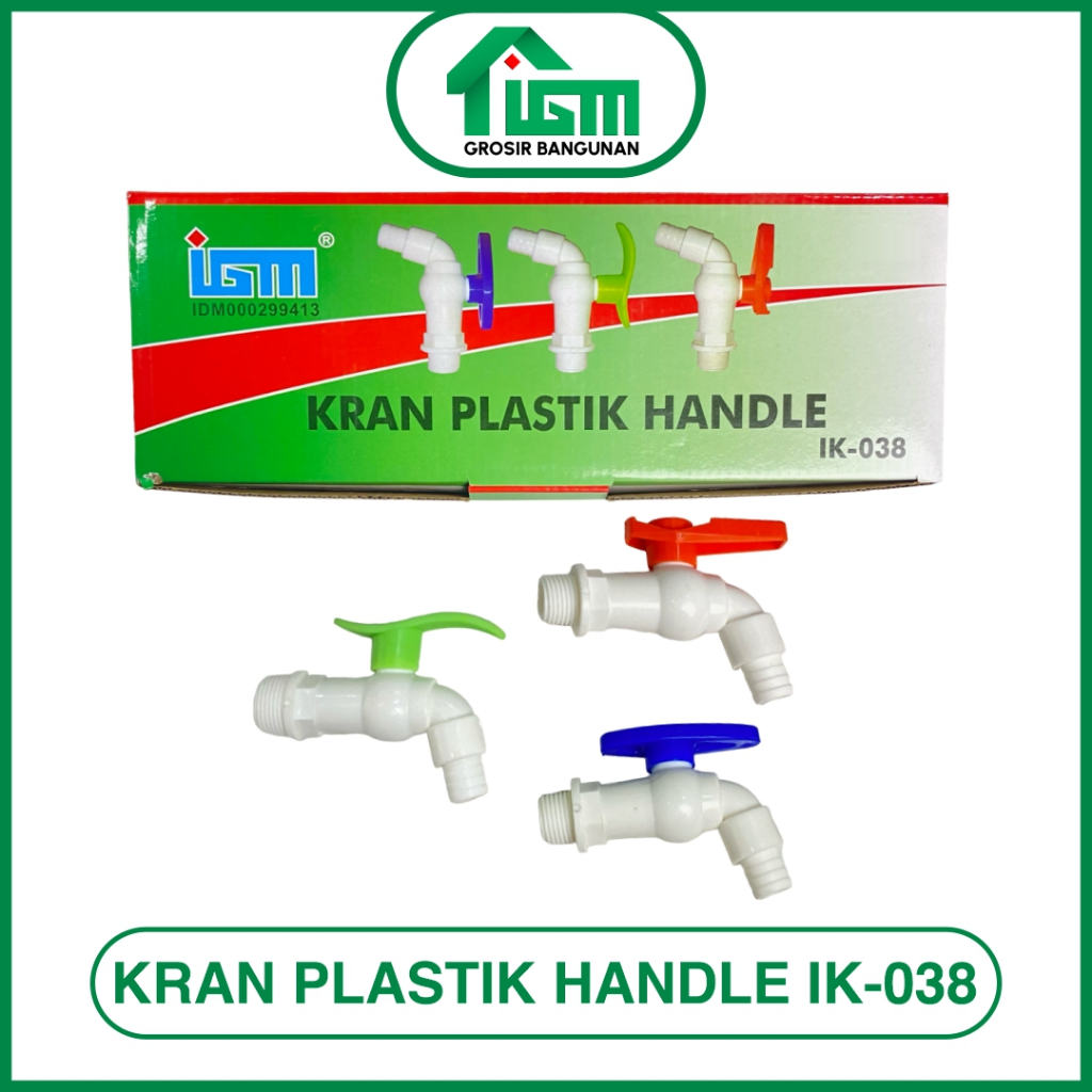Jual Grosir 1 Box 12pcs Kran Plastik Tembok / Kran Air IGM 1/2" 3/4" IK ...