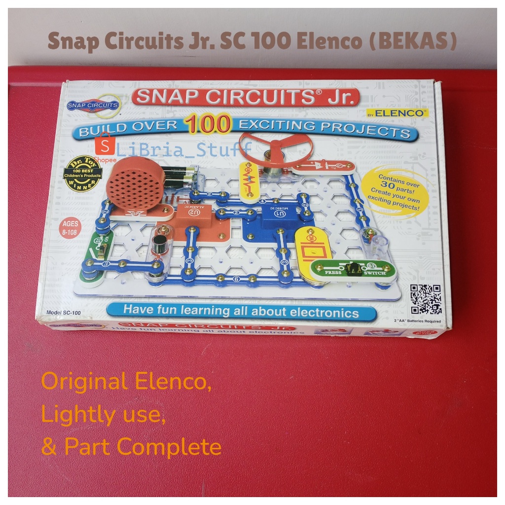 Jual Snap Circuits Jr. SC-100 Elenco (Electronic Projects Kit) | Shopee ...