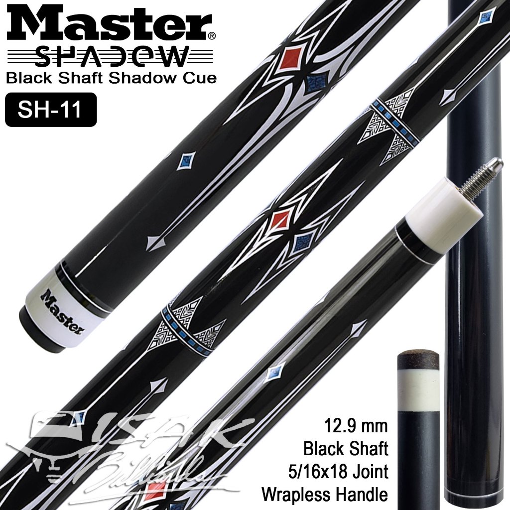 Jual Master Shadow SH-11 Black Shaft Pool Cue Stick Stik Billiard Hitam ...