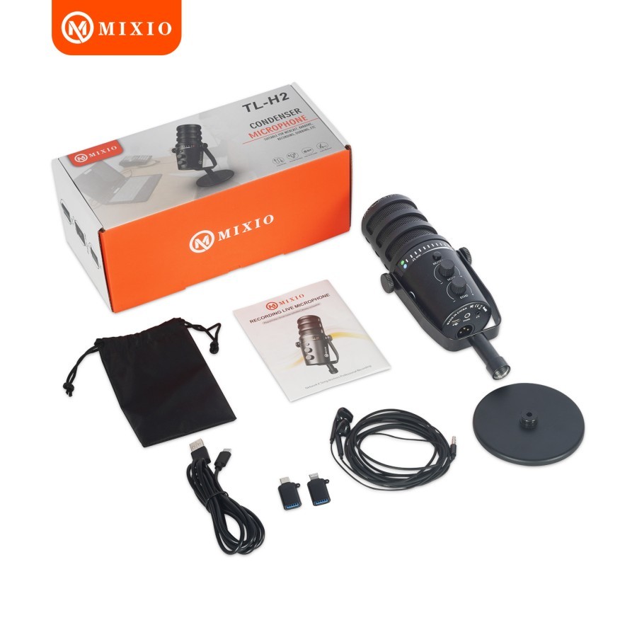 Jual MIXIO TL-H2 Condenser Microphone USB Type-C XLR with Noise ...