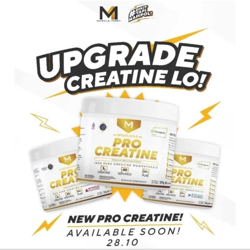 Jual M1 muscle first Pro Gold CREATINE CREAPURE Monohydrate 120g Pure ...
