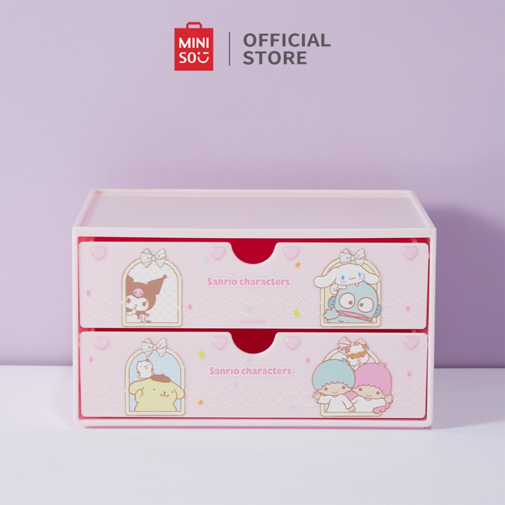 Jual Miniso x Sanrio characters Collection Kotak Penyimpanan 2-Drawer ...
