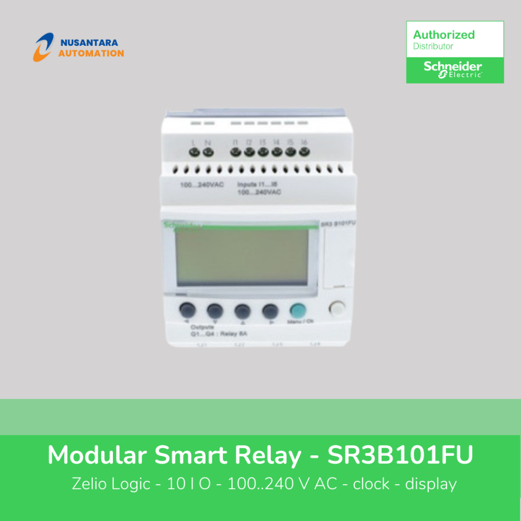 Jual Schneider Smart Relay Zelio Logic 10 I/O 100-240V - SR3B101FU | Shopee Indonesia