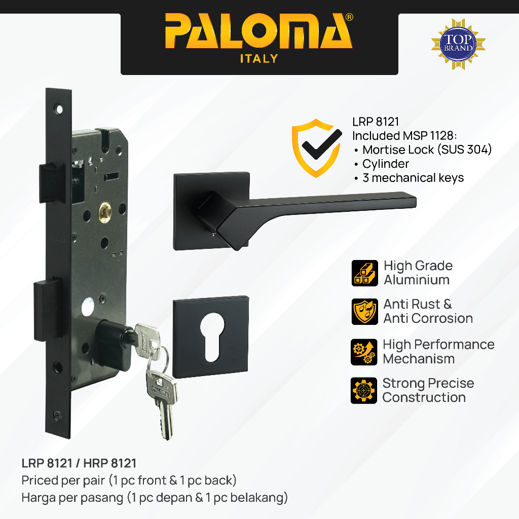 Jual PALOMA Gagang Pintu Door Handle Pintu Roses Lever Engkol Pisah ...