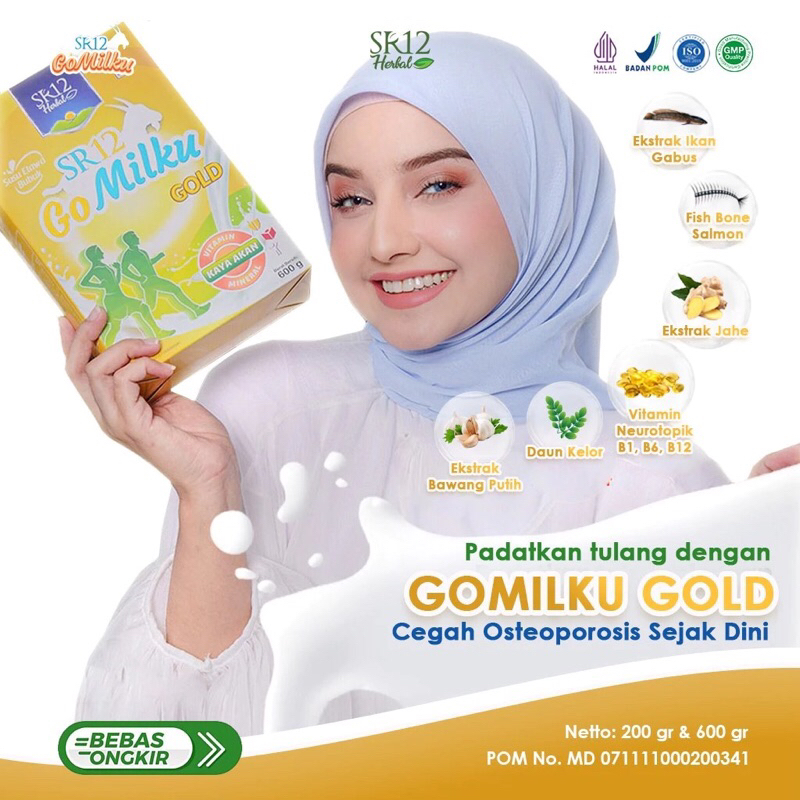 Jual Gomilku Gold Sr12 Susu Tulang dan Sendi Osteoporosis Rendah Lemak ...