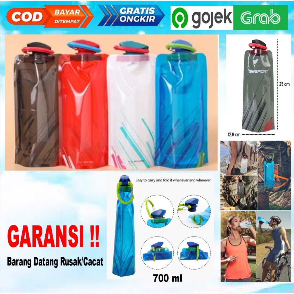 Jual Botol minum lipat traveling hiking camping 700ml | Shopee Indonesia
