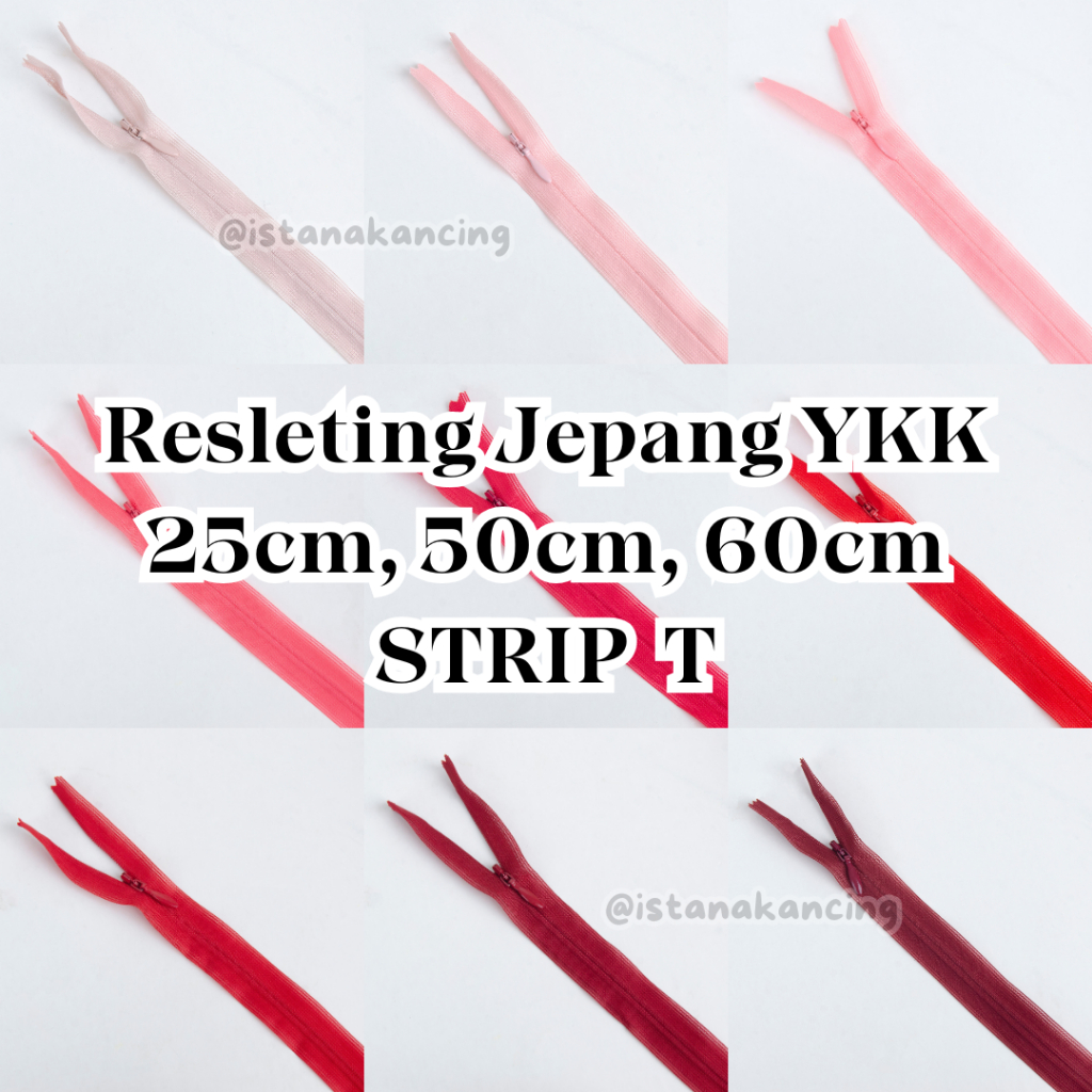 Jual Resleting Jepang YKK | Ukuran 25cm 50cm 60cm Original YKK Premium Zipper Jepang Strip T ...
