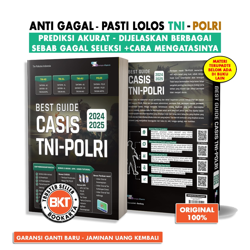 Jual Buku Tes Psikotes Tni Polri Best Guide Casis TNI - POLRI 2024-2025 ...