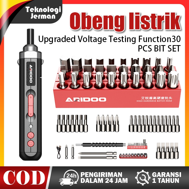 Jual JLD Cordless Screwdriver Bor Cordless Mini Obeng listrik set alat ...