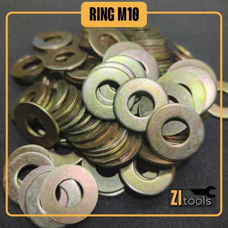 Jual RING PLAT M10 WASHER PLATE UNTUK BAUT KUNCI 14 ISI 100 PCS ...