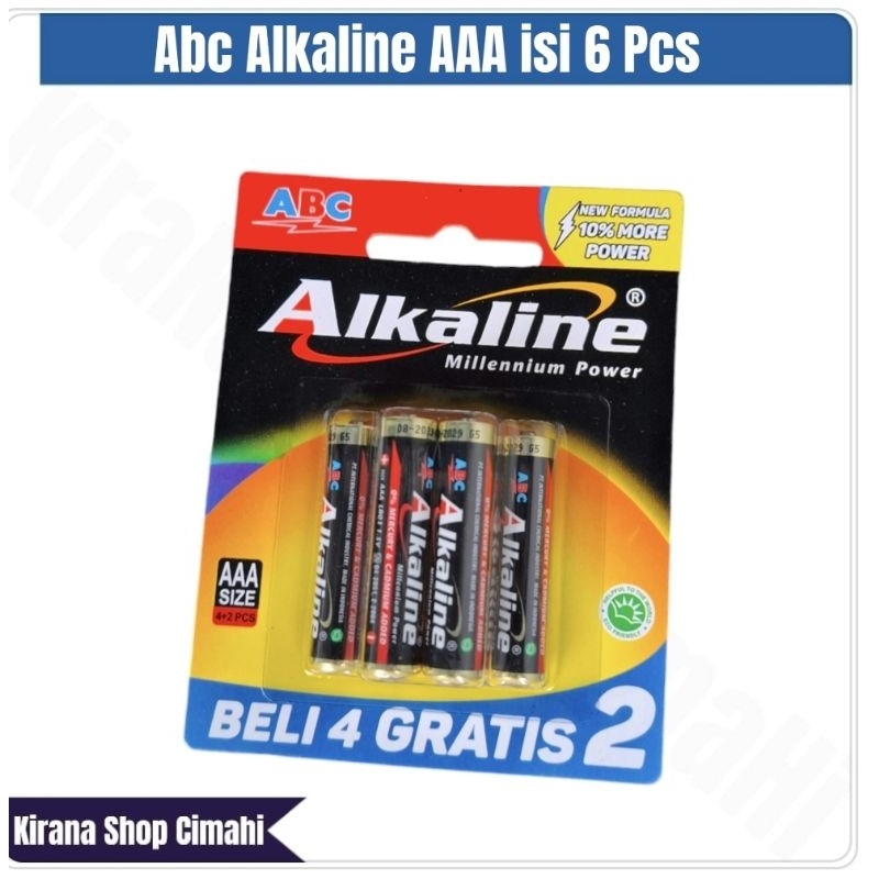 Jual Batre Abc Alkaline AAA isi 6 Pcs Original | Shopee Indonesia