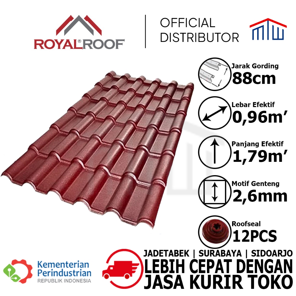 Jual Atap uPVC Motif Genteng Royalroof Rumah, Gazebo, Gapura, Balai ...