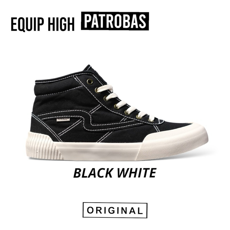 Jual Patrobas Equip High Black White / Navy Original | Shopee Indonesia