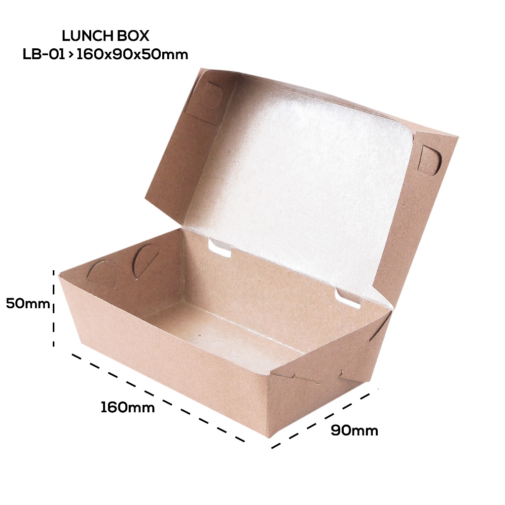 Jual ALDO Kraft Paper Lunch Box Laminasi Kertas Coklat Ukuran S M L ...