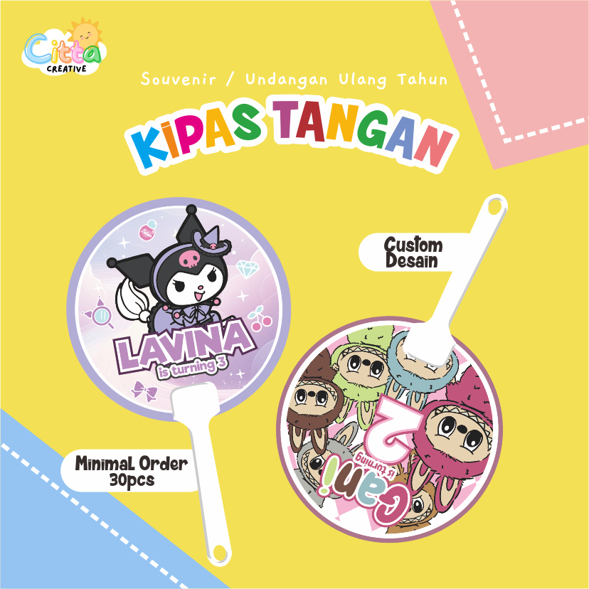 Jual cittacreative Kipas Tangan Souvenir Undangan Ulang Tahun Event ...